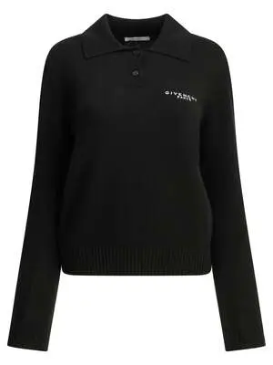 Givenchy Logo Polo Sweater - Black