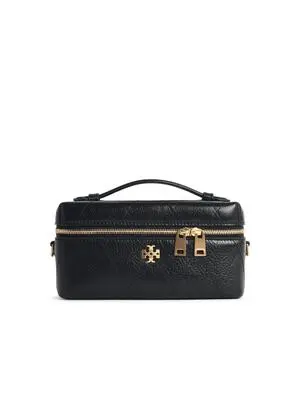 Tory Burch Charlie Matelassé Mini Beige Lear Beauty Case