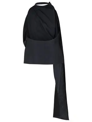 RÓHE Draped Blouse In Wool Blend