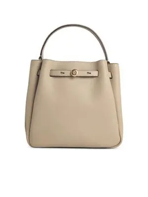 Tory Burch Romy' Small Bucket Bag In 'soft Cement' Lear - Grey