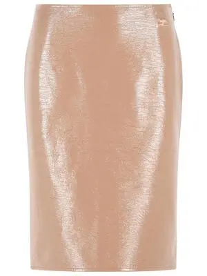 COURREGES Bronzer' Vinyl Skirt - Brown