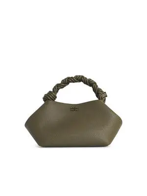 GANNI Small 'bou' Hammered Lear Bag - Green