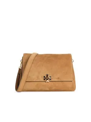 Tory Burch Toffee 'charlie' Medium Suede Shoulder Bag - Brown