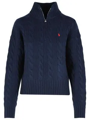Polo Ralph Lauren Blue Wool And Cashmere Sweater