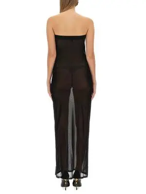 Saint Laurent Strapless Viscose Dress