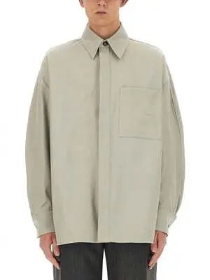 Bottega Veneta Cotton Twill Over Shirt - Gray
