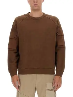 TEN C TEN C Sweatshirt With Logo Detailing Brown