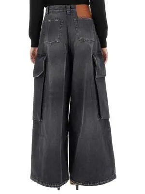 Palm Angels Wide Leg Parachute Jeans