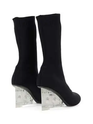 Alexander McQueen Sock Boots With Plexiglass Heel