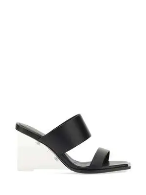 Alexander McQueen Plexiglass Heel Leather Sandals - Black