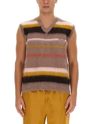 Etro Mohair Blend Vest With Stripe Pattern - Multicolor