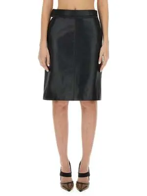 Fendi Leather Skirt - Black