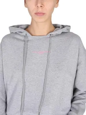 Stella McCartney Cropped Logo Embroidered Hoodie