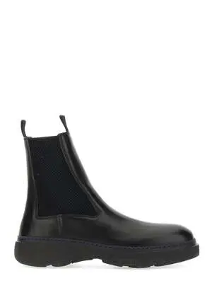 Burberry Leather Chelsea Boots - Black