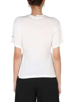 Stella McCartney T-shirt With Chain Detail - Cream