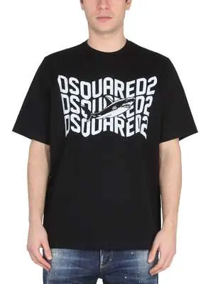 Dsquared2 Logo Print T-shirt - Black