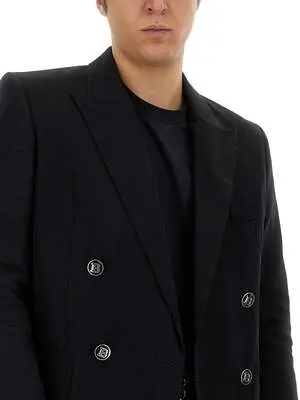Balmain Double-breasted Jacket - Black