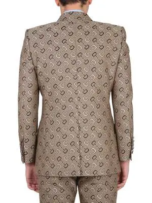 Gucci Maxi Clamp Pattern Cotton Jacket