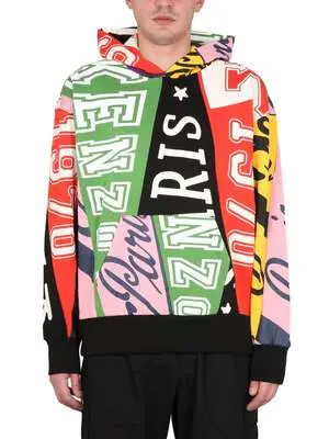 Kenzo KENZO Flag Graphic Hoodie Multicolor