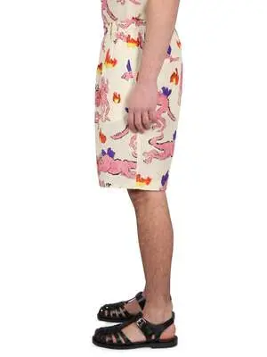 Marni Printed Bermuda Shorts - Cream