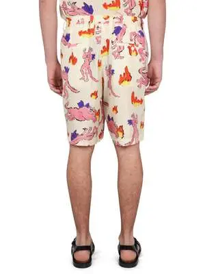 Marni Printed Bermuda Shorts - Cream