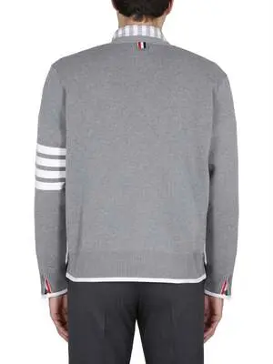 Thom Browne 4-bar Stripe V-neck Cardigan