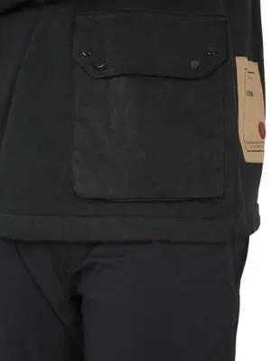 TEN C Cotton Sweatshirt With Logo Patch - Black