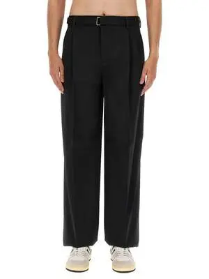 LANVIN Wide Leg Tailored Trousers - Black