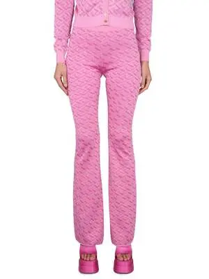 Versace Jacquard Pants With Greek Print