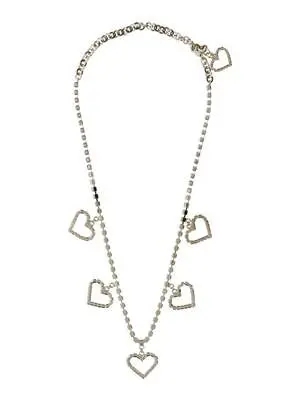 Alessandra Rich Crystal Heart Pendant Necklace