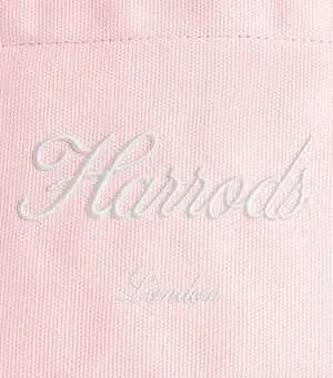 Harrods Cotton Embroidered Logo Tote Bag