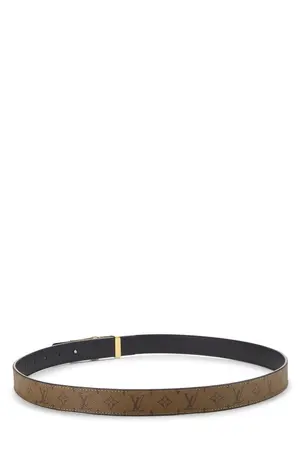 LOUIS VUITTON Monogram Reversed Dauphine Reversible Belt 90/36