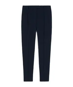 Max Mara Belt Loop Casual Pants - Navy Blue