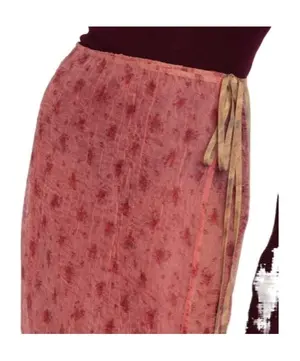 GANNI Lightweight Printed Midi Skirt