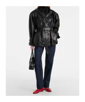 Magda Butrym Bow-detail Leather Ballet Flats