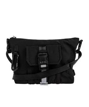 A.p.c. Zippered Shoulder Bag - Black