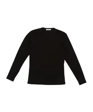 LEMAIRE Rib Long Sleeve Top - Black