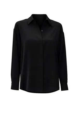 EXQUISE Alexander Long Sleeve Shirt - Black