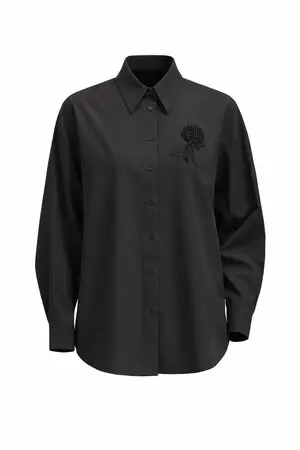 EXQUISE Jaelyn Embellished Shirt - Black