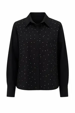 EXQUISE Jamie Plaid Shirt - Black