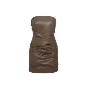 OSCARMORRIS Strapless Ruched Mini Dress