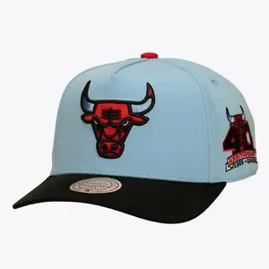 Mitchell & Ness Chicago Bulls "in The City" Pro Pinch Snapback Hat - Light Blue
