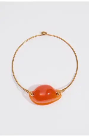 Bimba Y Lola Resin Seashell Choker Necklace - Orange