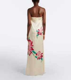 Rebecca Vallance Sunblush Floral Silk Maxi Dress
