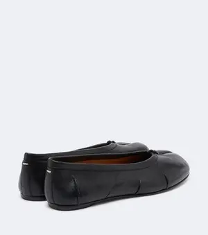 MAISON MARGIELA Tabi Leather Ballet Flats - Black