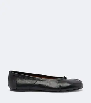 MAISON MARGIELA Tabi Leather Ballet Flats - Black