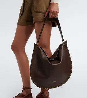 Isabel Marant Étoile Oskan Leather Shoulder Bag - Brown