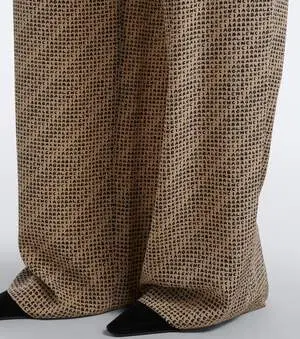 Balenciaga Logo Silk Pajama Pants