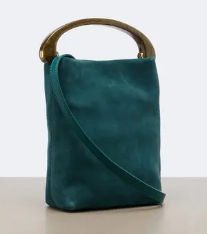 Dries Van Noten Suede Top-handle Bag - Blue