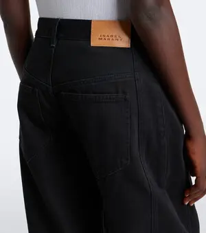 Isabel Marant Étoile Oriane Barrel-leg Jeans In Faded - Black